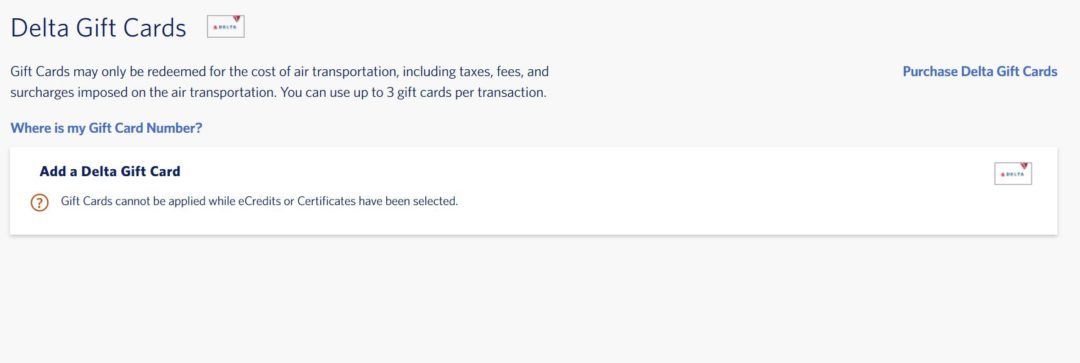 How to Use Delta eCredits and Gift Cards in One Reservation - TravelUpdate