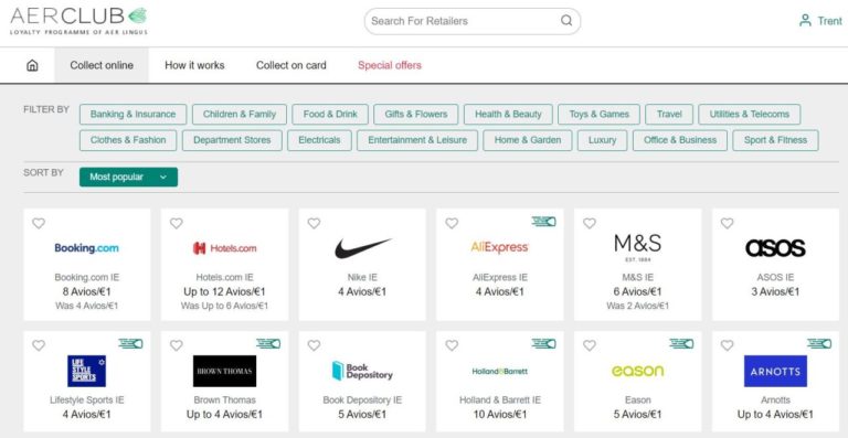 How does the Aer Lingus AerClub eStore actually work? - TravelUpdate