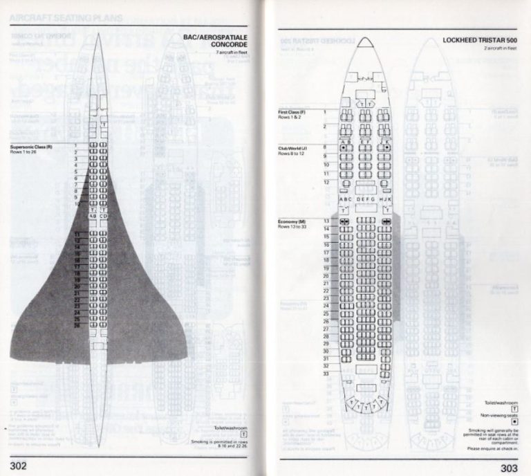 Have you seen these vintage British Airways seat maps from 1988 ...
