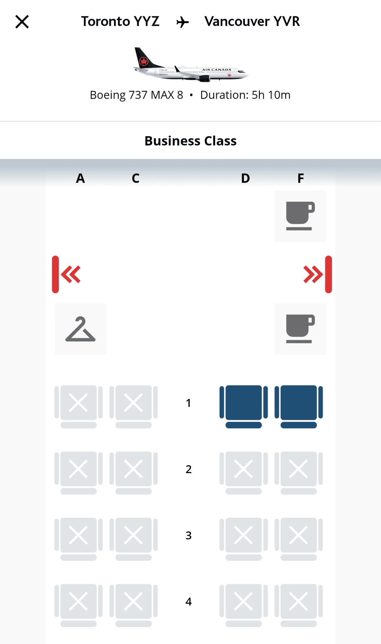 Air Canada Business Class Seat Blocking - TravelUpdate