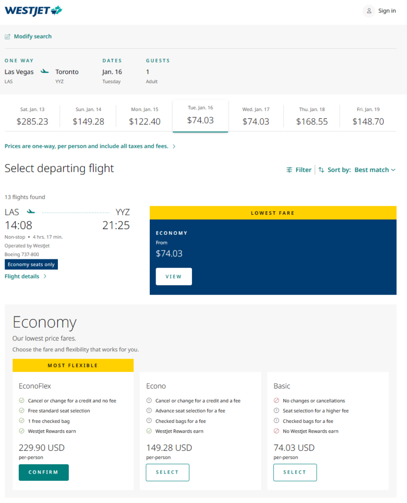 Save Money by Checking WestJet US Dollar and WestJet Canadian Dollar ...
