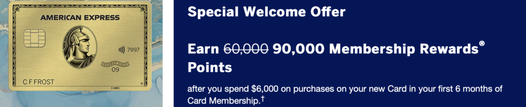 Massive 90,000 points offer on the Amex Gold Card! - TravelUpdate
