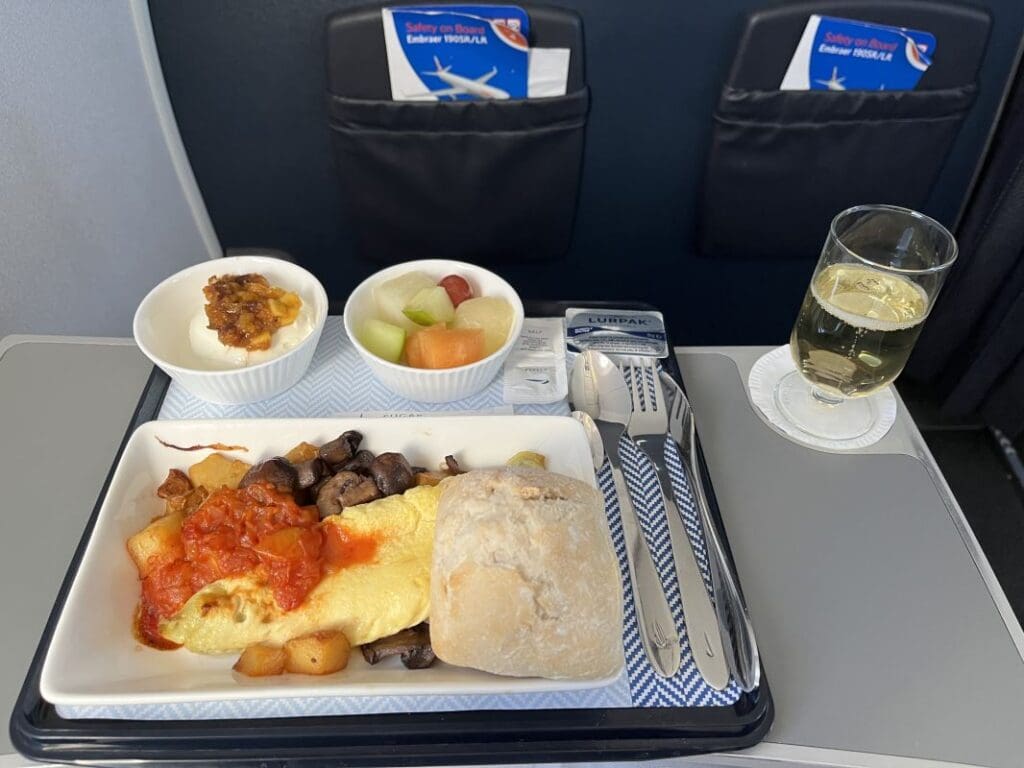 Yuck! An awful omelette for breakfast on British Airways to Skiathos ...