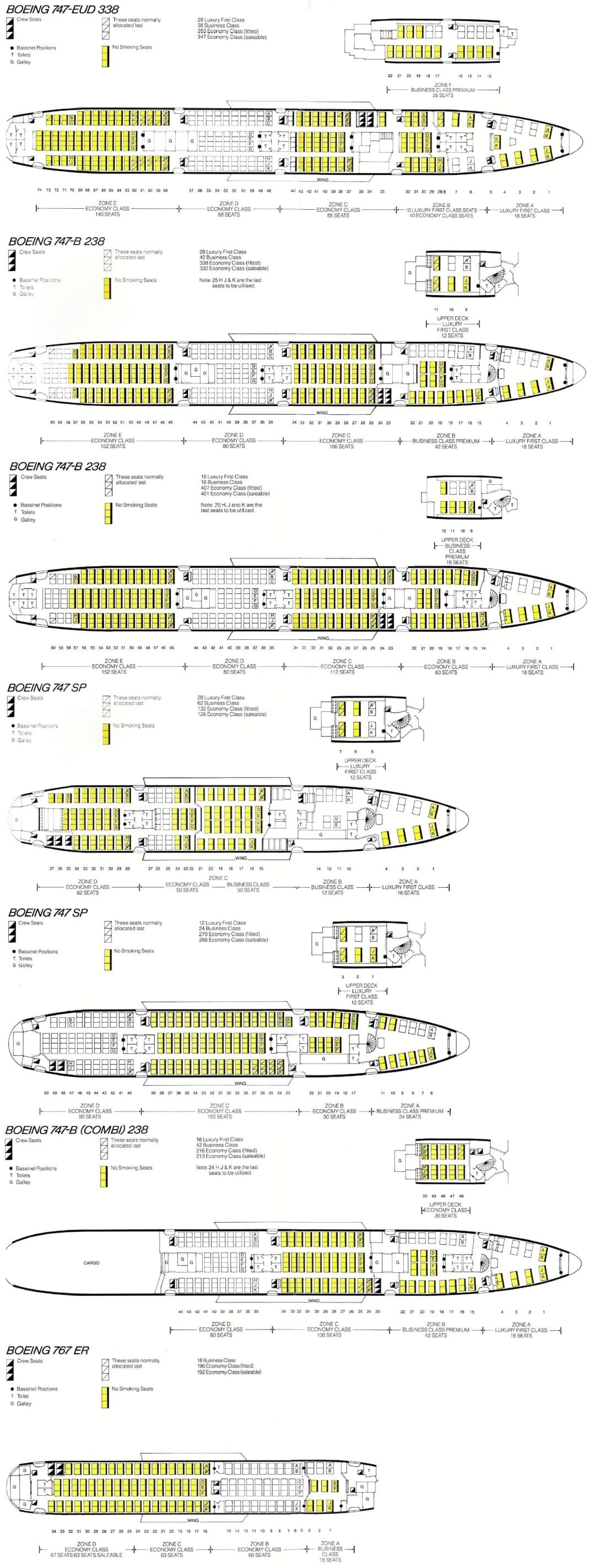 Have you seen this full set of vintage Qantas seat maps from 1986 ...
